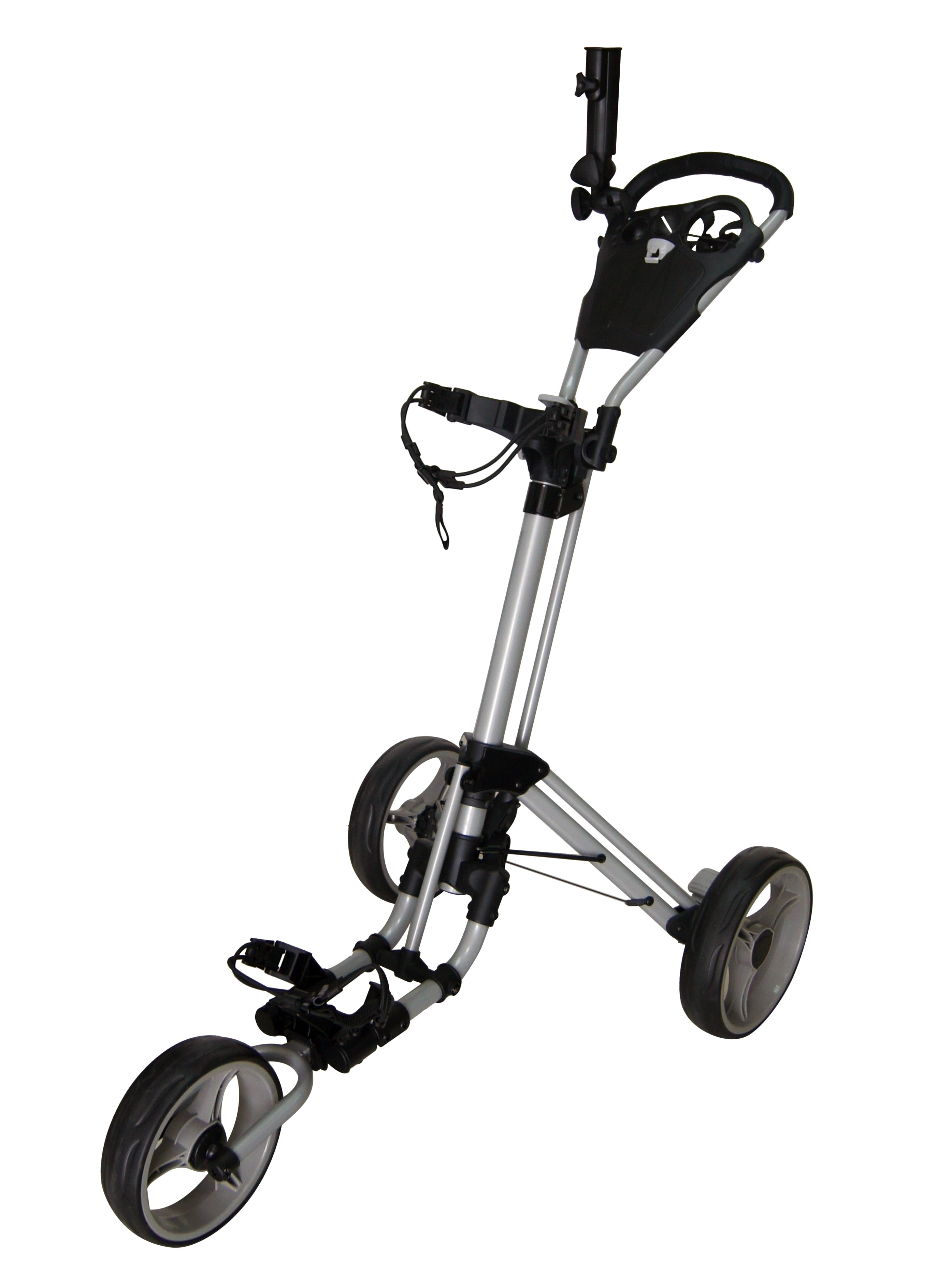 Three Wheel Golf Push Pull Cart with Foot Brake - Lightweight & Compact ...