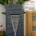 Alpine Corporation 32" Tall Cascading Stone Wall Fountain with LED ...