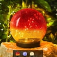 Huiyi Outdoor Solar Globe Lights, Waterproof Garden Crackle Glass Solar ...