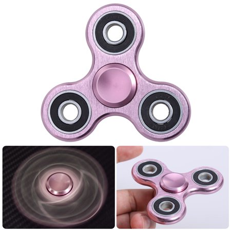 （pink） Aluminum Tri Fidget Hand Spinner Triangle Finger Toy EDC Focus ...