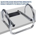 3 Steps Pontoon Boat Ladder, Stainless Steel Folding Telescoping Rear ...