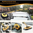 15°Curved Car Cleaning Brush with Telescopic Handle 43"Aluminum Alloy ...