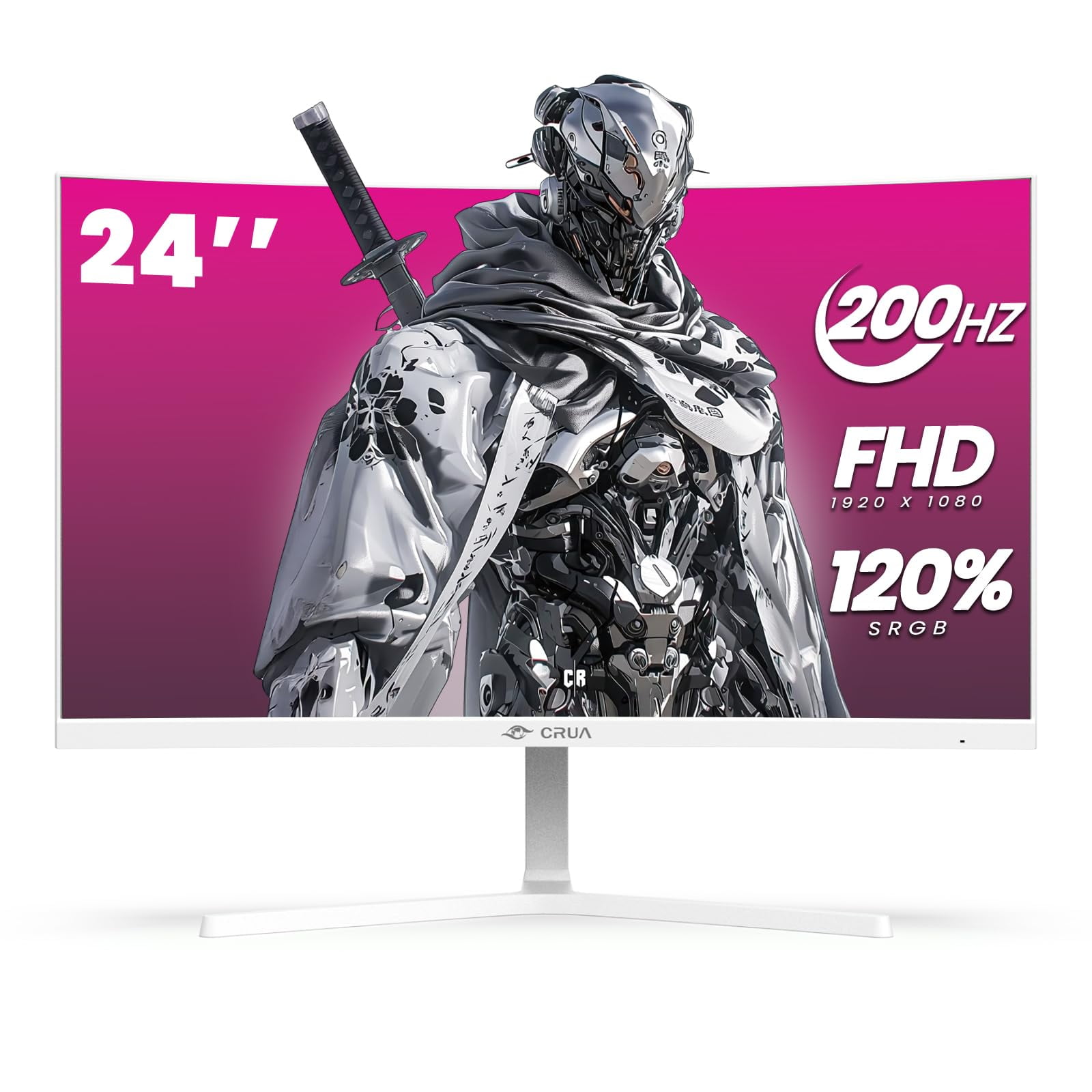 Monitor CRUA 24 curvo 165 Hz/200 Hz FHD 1920 x 1080 120% sRGB | Walmart ...