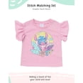 Disney Lilo Stitch Outfit Girls French Terry 2-Piece Ruffle Tee Sleeve ...