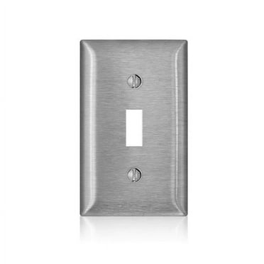 C-Series Stainless Steel Metal 1 Gang Receptacle Wall Plate - Walmart.com