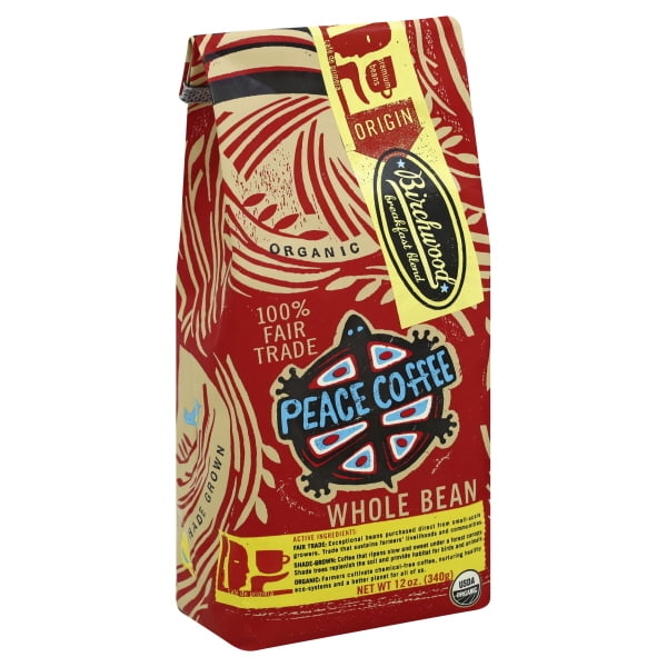 Peace Coffee Whole Bean Birchwood Breakfast Blend 12 oz - Walmart.com