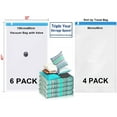 "10 Pack Combo: 6 Jumbo Extra Large 47""x32"" Vacuum Seal Space Saver ...