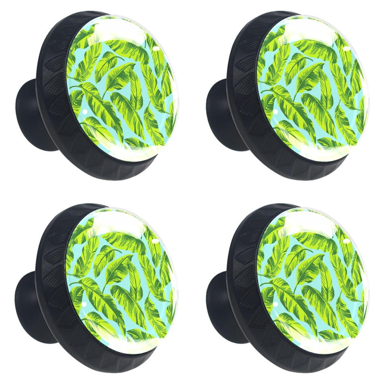 4 Pcs Exotic Green Leave Knobs for Kitchen Cabinet Cupboard Dresser ...
