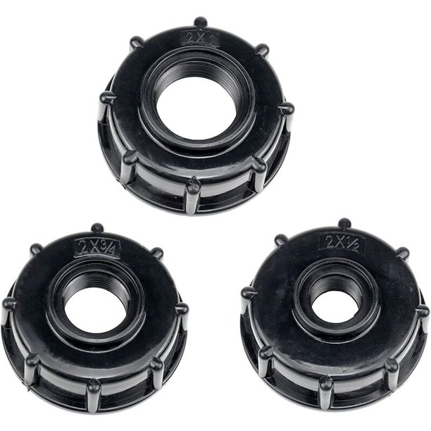3 Pieces IBC Drain Tank Adapter Plastic Water Tank Lid Adapter to S60x6 ...