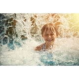 Lark 5' x 24" Square Metal Frame Splash Pool with 530 gallon Filtration ...