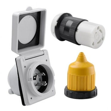 50 AMP Twist Lock RV Shore Power Inlet 125V/250V,RV Shore Power Inlet ...