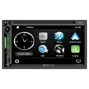 "Soundstream VR-75XB 7"" Single DIN Bluetooth Head Unit, Motorized ...