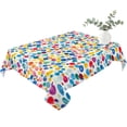 Colorful Polka Dot Table Cloth Waterproof Tablecloths, Rainbow Polka ...