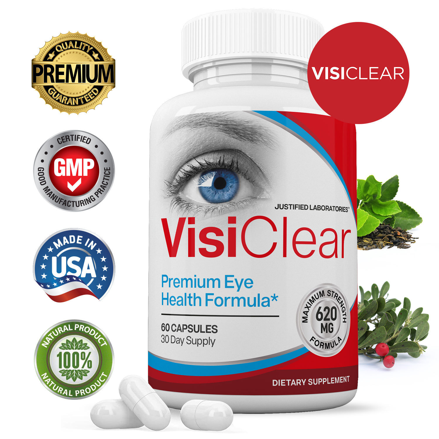 Buy Visiclear Advanced 620MG Eye Health Formula Supports Healthy Vision ...