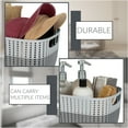 Simplify 2-Tone Decorative Plastic Medium Storage Basket in Greys ...