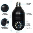 E27 Light Bulb 5G Wifi Surveillance Camera, IP65 Waterproof, Auto Human ...
