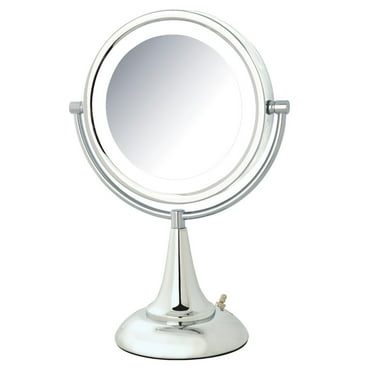 JERDON Vanity Beauty 8.5" LED Lighted Tabletop Magnifying Mirror - 1X ...