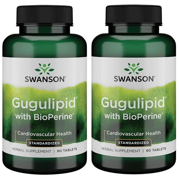 Swanson Gugulipid with Bioperine - Standardized 90 Tabs 2 Pack ...