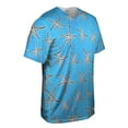 Bubbly Starfish Light Blue Mens T-Shirt All Over Print - Walmart.com