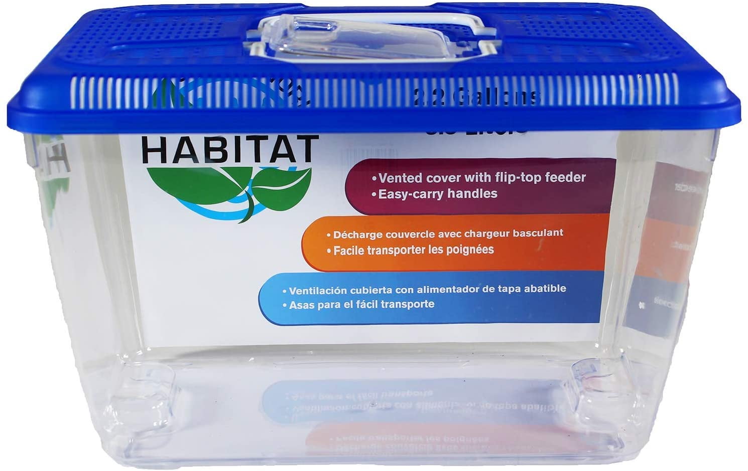 Penn-Plax Small World Habitat Portable Transparent Plastic Tank 2.2 ...