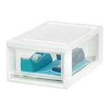 IRIS USA, 6QT Plastic Storage Modular Stacking Drawers, Set of 2 ...