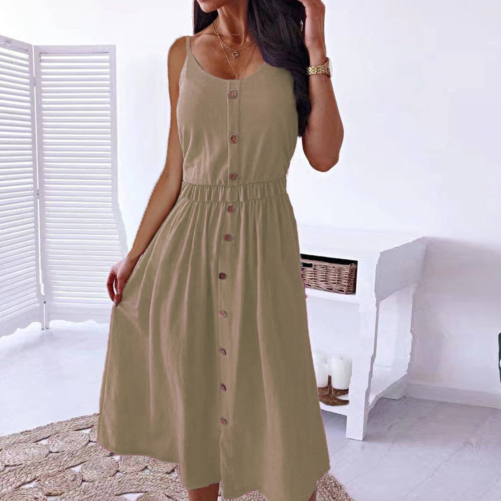 Button Down Tank Dress