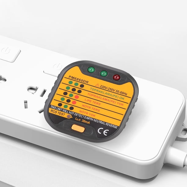 Socket Tester, Mains Fault Checker, RCD Test For Bedroom Coffee Shop ...