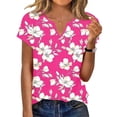 Bnwani T-Shirts Graphic,Womens T Shirt,Short Sleeve,V-Neck,Relaxed Fit ...