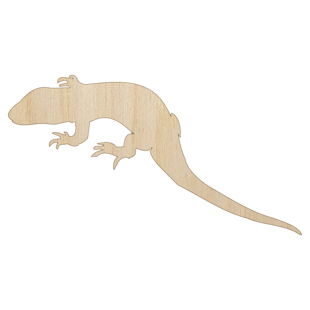 Lizard Solid Wood Shape Unfinished Piece Cutout Craft DIY Projects - 6. ...