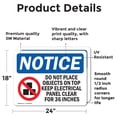 (2 Pack) Do Not Place Objects On Top Sign With Symbol OSHA Notice Sign ...