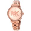 Michael Kors Women's Parker Wrist Watch, Crystal Pave Logo, Rose Gold ...