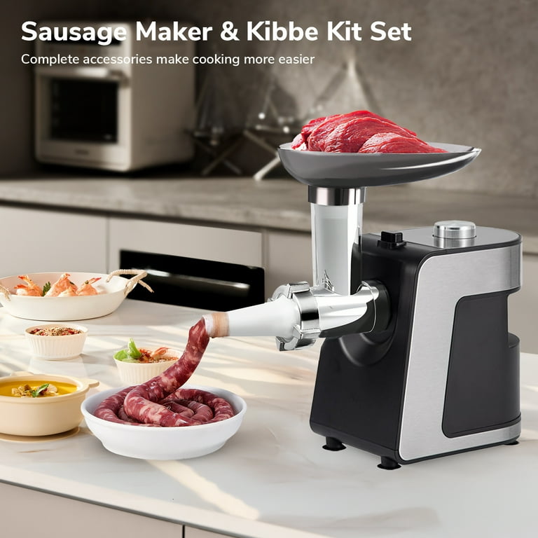 Aartvark Tees Meat Grinder Small Electric Meat Grinder for Home Use Sausage Maker With 3 Board Blades Sausage Clamp Stainless Steel Meat Grinder