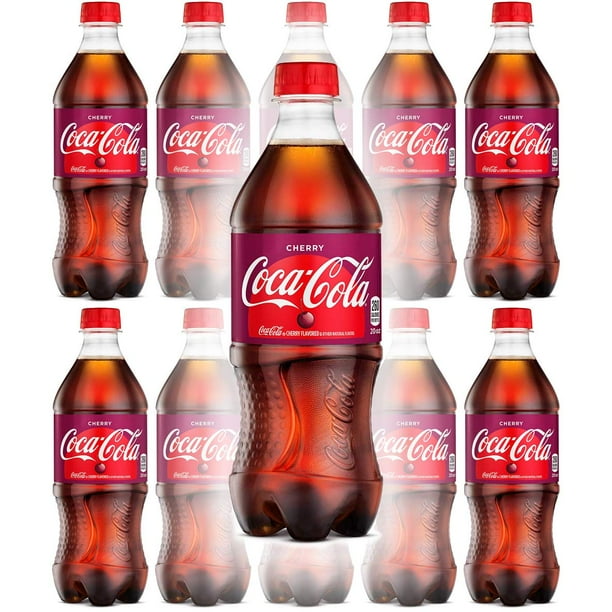 Coca-Cola, Coke Cherry, 20oz Bottle (Pack of 10, Total of 200 oz ...