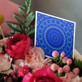 3drose, Intricate Circle Ripple Pattern Mandala Blue, 6 Greeting Cards ...