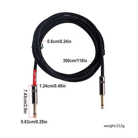 Guitar Cable 6.35mm Extension Bass Guitar Audio Cable Audio Recording ...