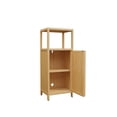 GDF Studio 41" Bamboo Storage Cabinet with Shelves, Slim Single-Door ...