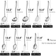 304 Stainless Steel Kitchen Utensil Set - 9 PCS Serving Utensils ...