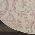 Nourison Jubilant Distressed Damask Ivory/Pink 8' x round Area Rug, (8 ...