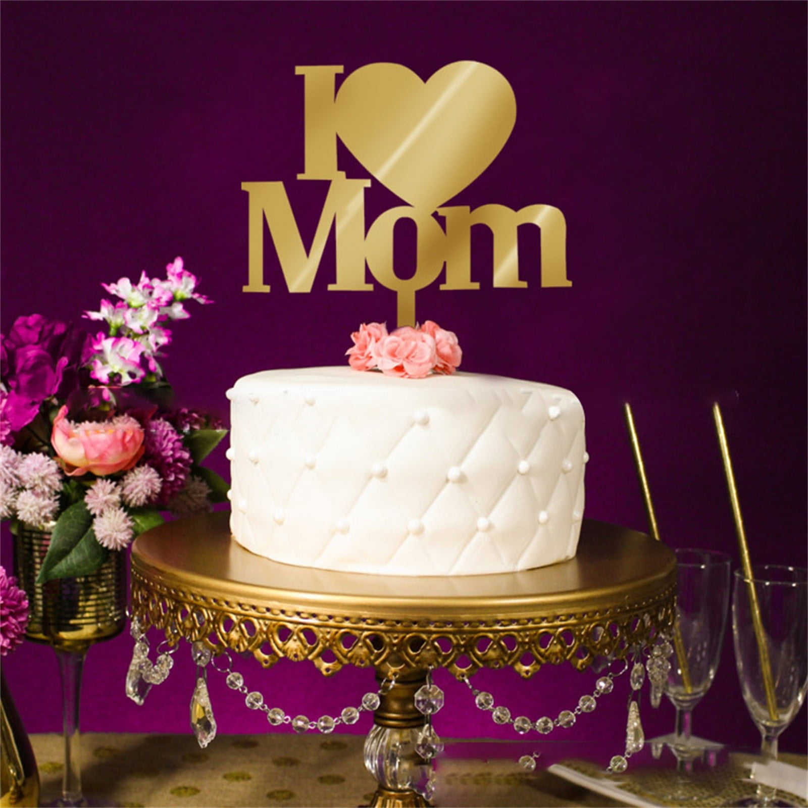 Paper & Party Supplies Cake Toppers & Picks Happy Mothers Day Cake ...