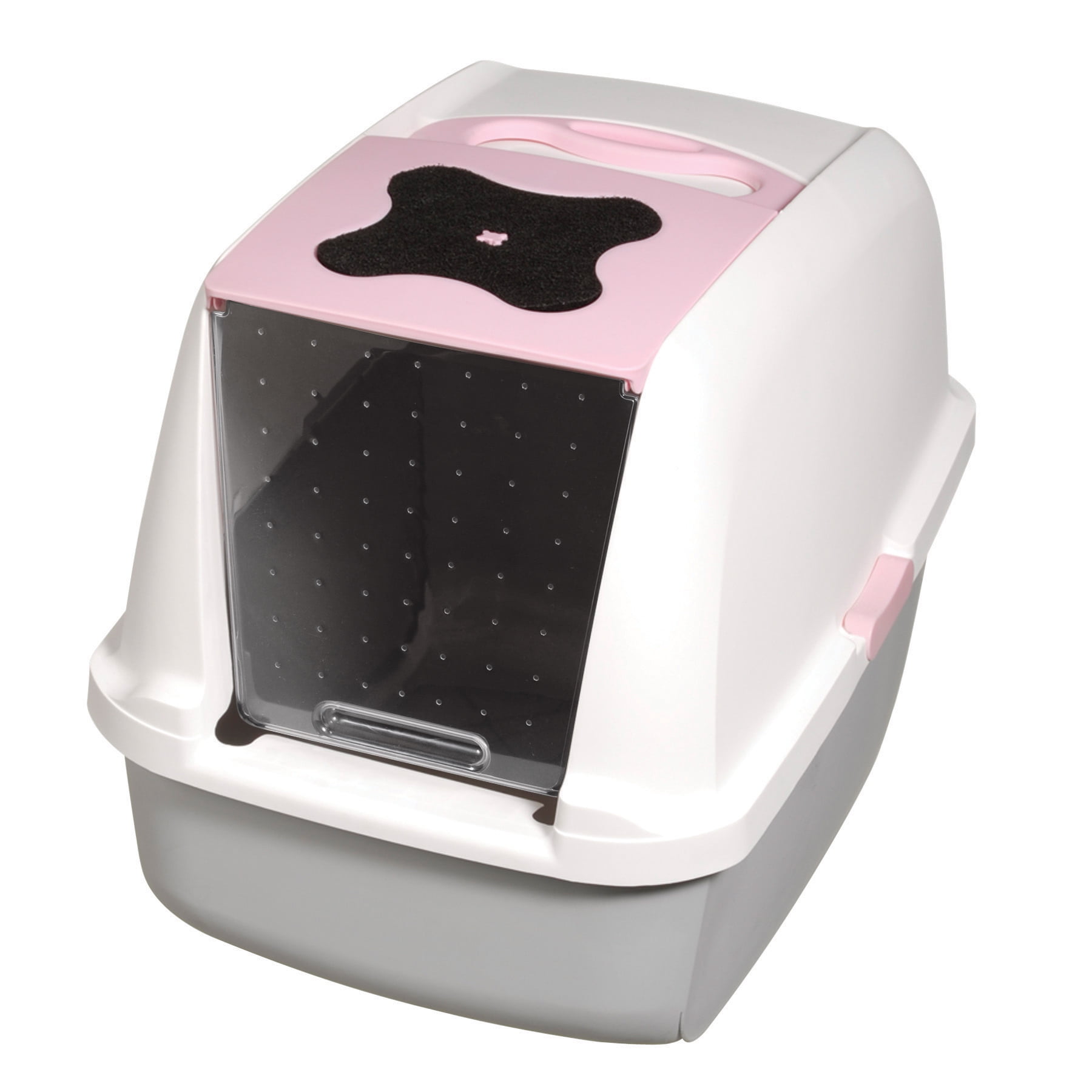Hidden Cat Litter Box Pink Portable Hooded Cat Litter Box - Covered ...