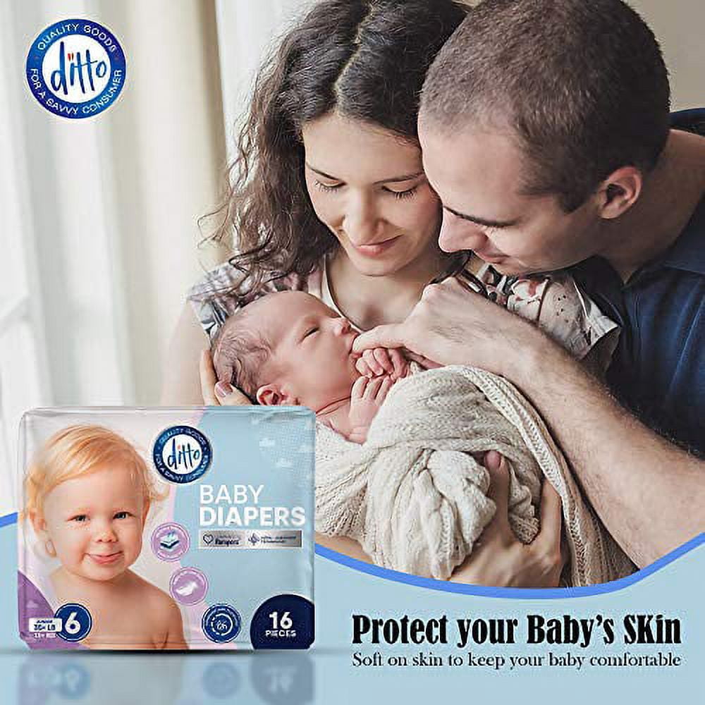 Huggies Size 3 Ditto Baby Diapers Size 2-6 - Chemical-Free With 12-Hour ...