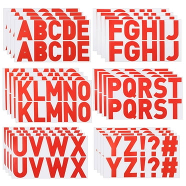 Uxcell 5 Sheets/50 Pack Reflective Mailbox Numbers for Outside, 4 Inch ...