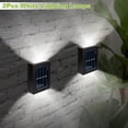 2Pcs Solar Deck Lights Outdoor 2LED Beads Waterproof Sensor Fence Stair ...