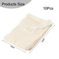 10pcs Empty Filter Bags Cotton Muslin Drawstring Straining Tea Cooking ...