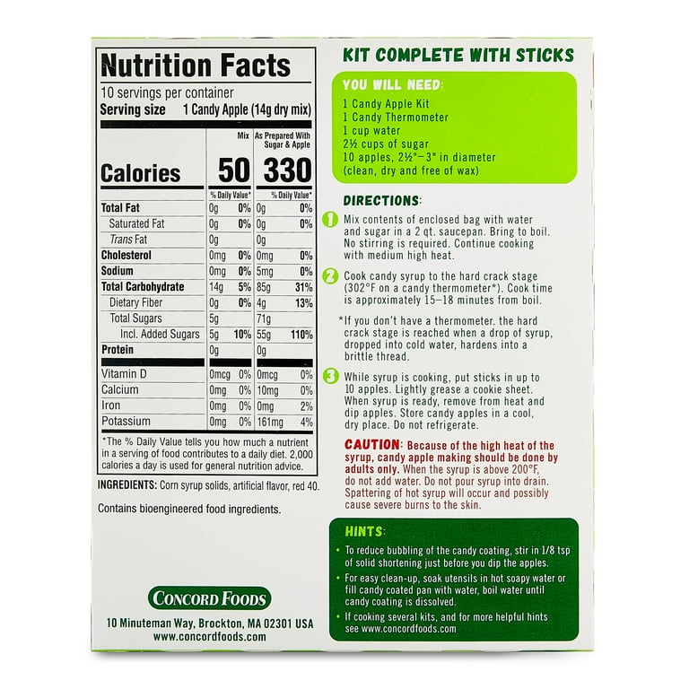 Caramel Apple Kit Nutritional Information