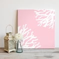 Abstract White Coral on Pink Canvas Artwork Painting Art, Summer Marine ...