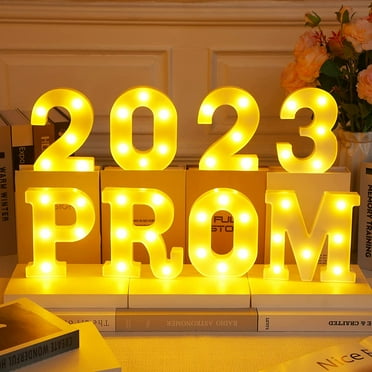 BalsaCircle 6" Gold M Marquee Warm White LED Lighted Sign Wedding ...