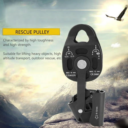Fugacal Rescue Pulley,Magnalium Alloy Heavy Duty Rescue Single Rope ...