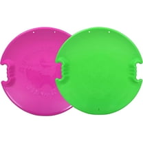 Superio Round Snow Saucer Sled, Red and Fuchsia 2 Pack Spiral 26 ...