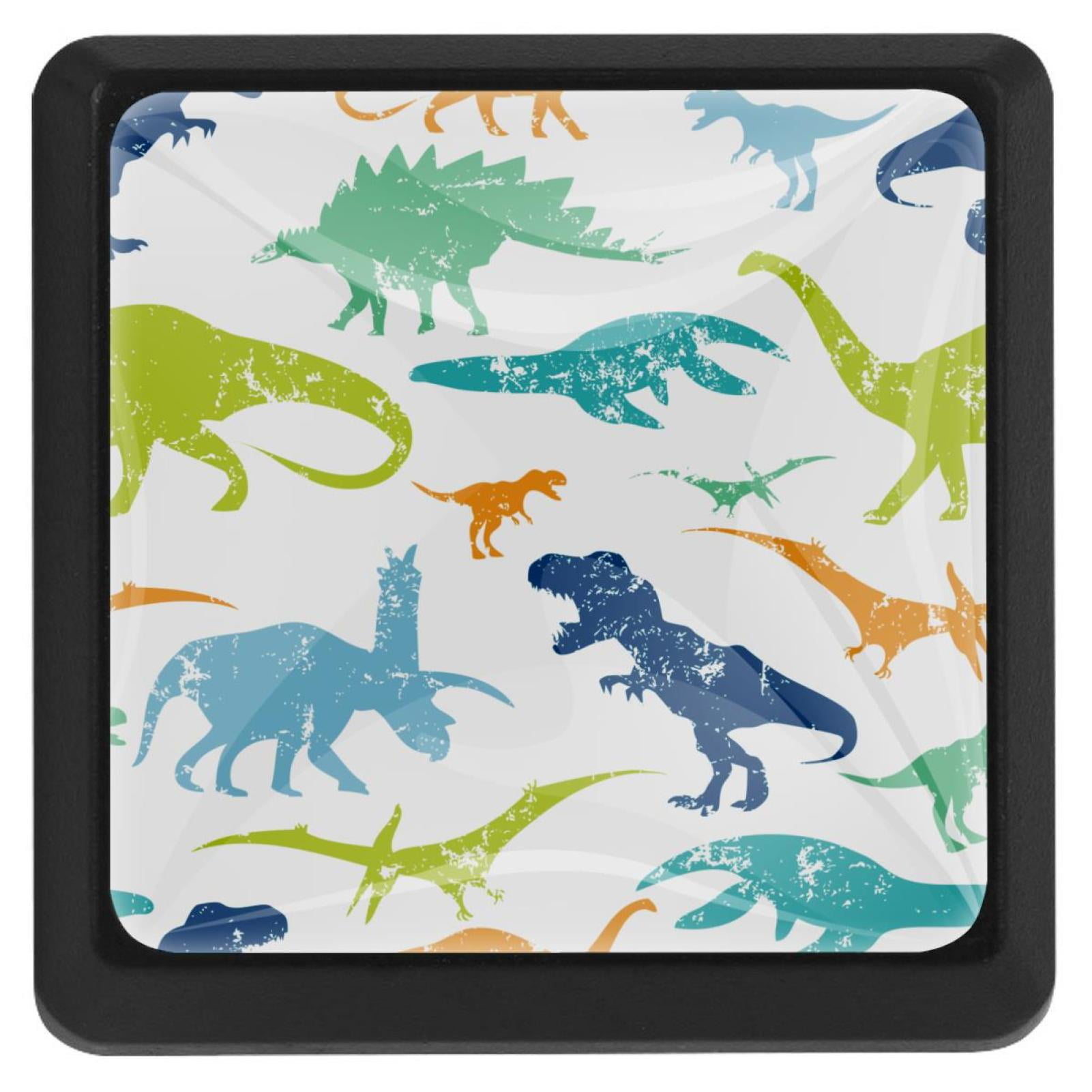 3 Pack Dinosaur Square Cabinet Door Knobs Decor for Cupboard Dressing ...